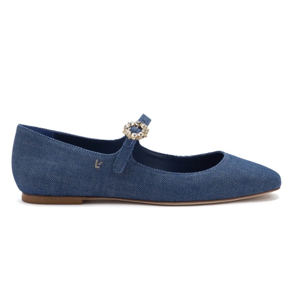 Larroude | Shoes | New Larroud Womens Blair Mary Jane Ballet Flats In Denim | Poshmark
